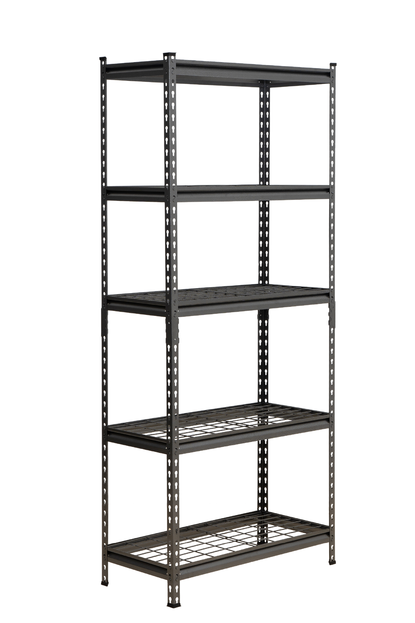 183 x 90 x 30cm | Black | 5 Tier Boltless Wire Shelving Unit | 1000kg ...