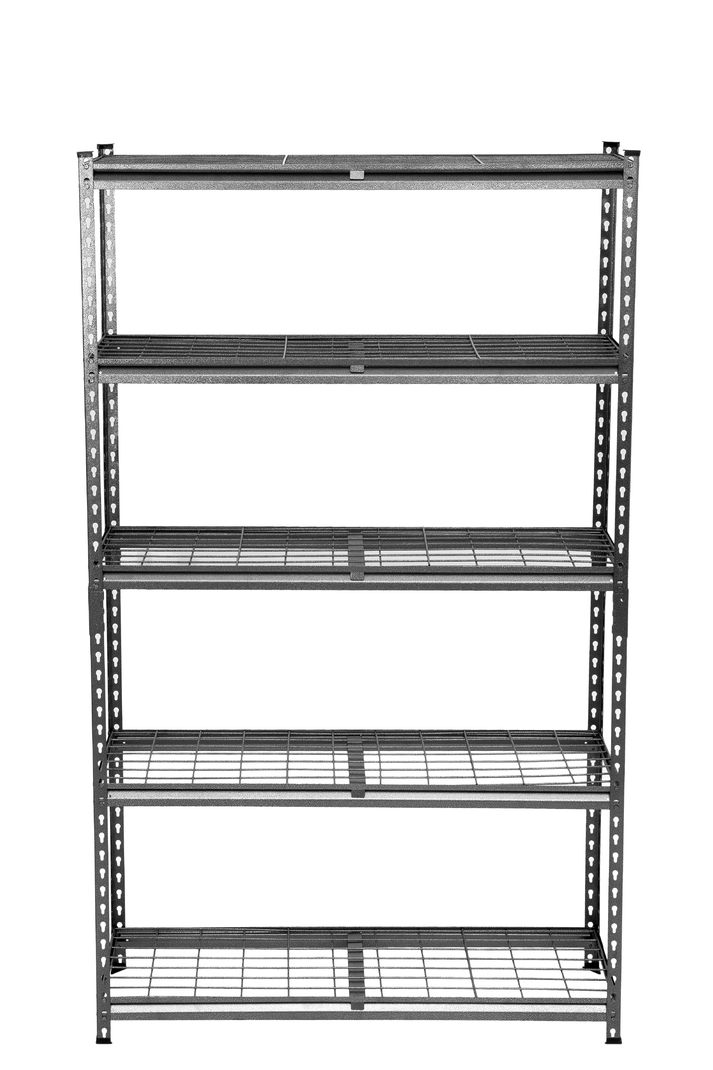 183 x 120 x 40cm | Black | 5 Tier Boltless Wire Shelving Unit | 1000kg ...