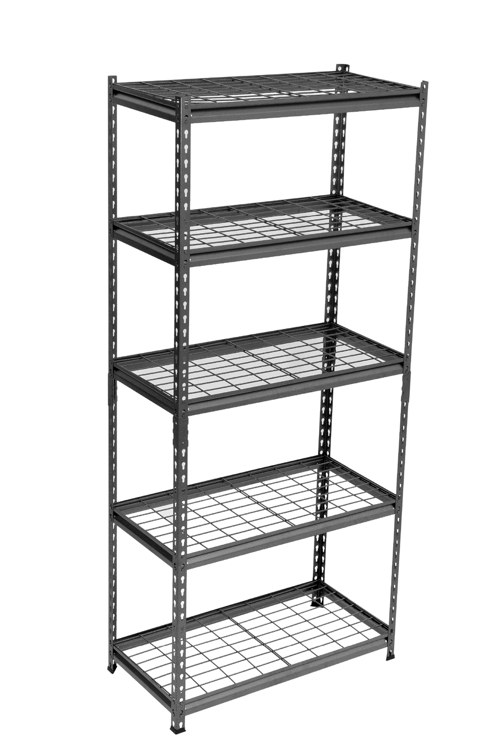 183 x 90 x 45cm | Black | 5 Tier Boltless Wire Shelving Unit | 1000kg ...