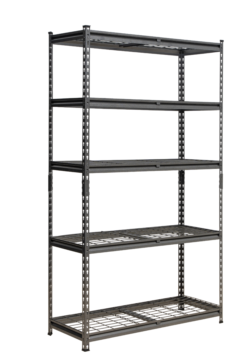 183 x 120 x 45cm | Black | 5 Tier Boltless Wire Shelving Unit | 1000kg ...