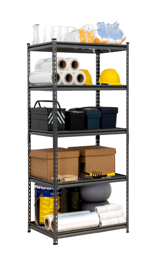 183 x 90 x 60cm | Black | 5 Tier Boltless Wire Shelving Unit | 1000kg ...