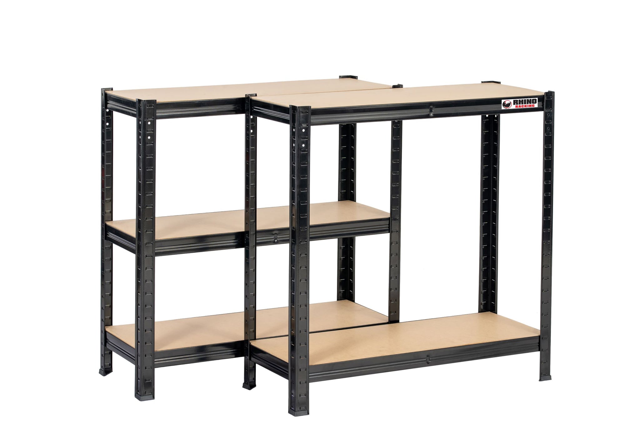 Rhino Racking: 150x75x30cm Black 1000kg Garage Shelving
